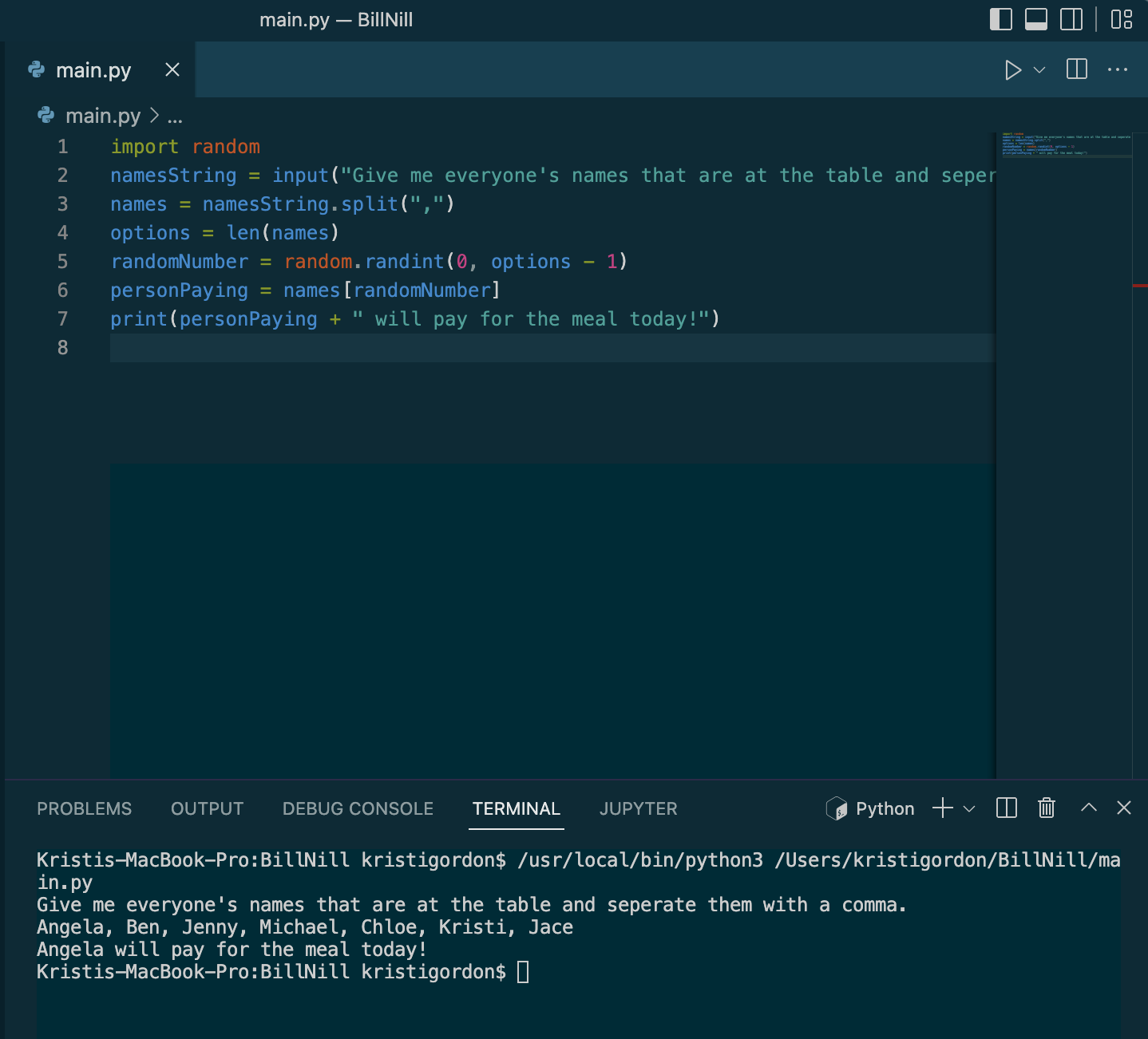 GitHub - kristigordon/BillNill