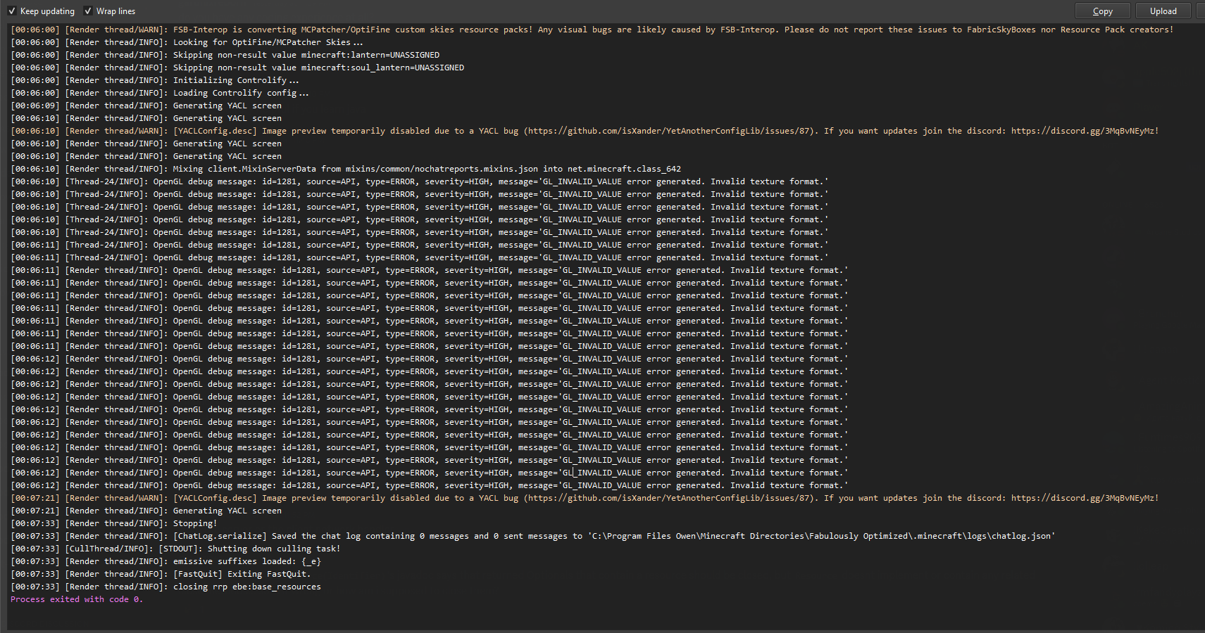 Images in descriptions crash when looked at, plus weird effect on ...