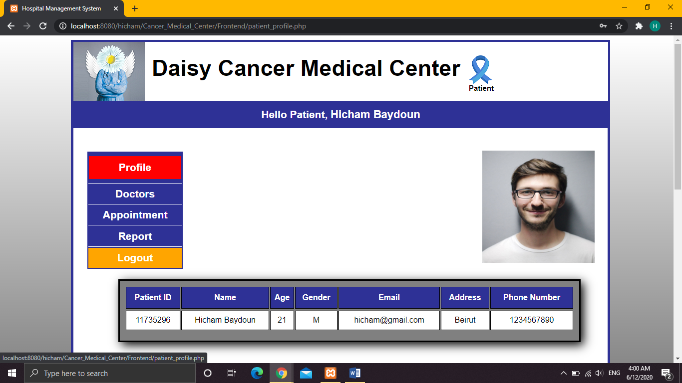 GitHub - HichamBaydoun/Cancer-Medical-Center-Management-System: This is ...