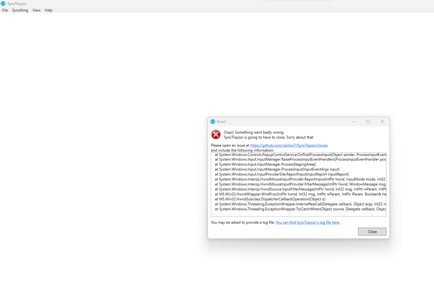 It's just stop suddenly and advise me to provide information here. · Issue #705 · canton7 ...