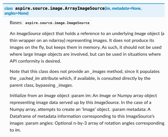 `arrayimagesource` Docstring Formatting · Issue 702 · Computationalcryoemaspire Python · Github