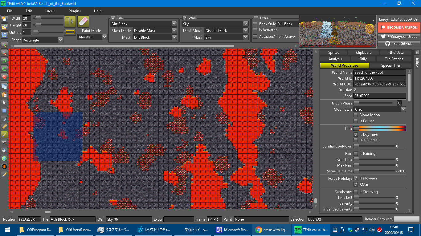 erase with liquids · Issue #1405 · TEdit/Terraria-Map-Editor · GitHub