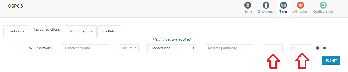 Question about the taxes section and first data entry row is missing "in box" labels for Cascade ...