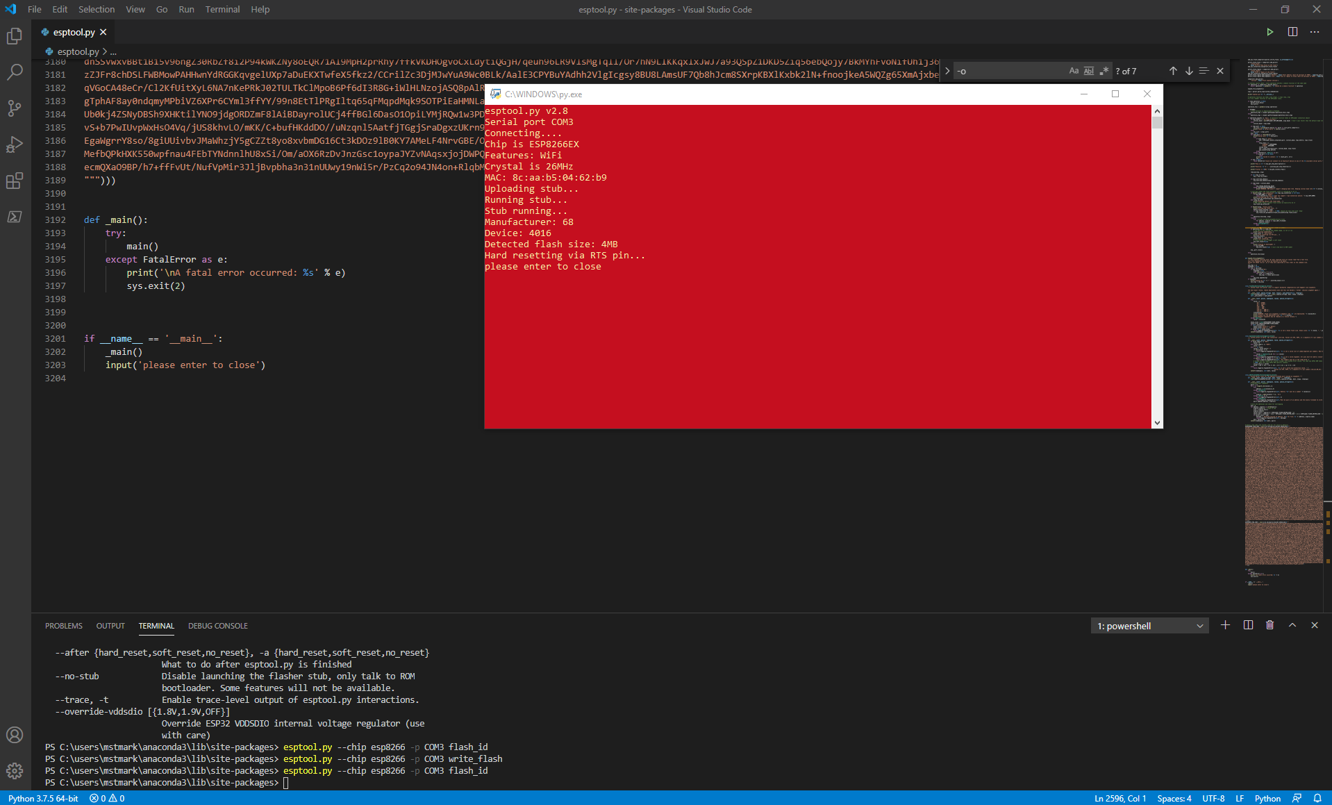 Esp8266 Issue With Writing Firmware · Issue 538 · Espressifesptool · Github 