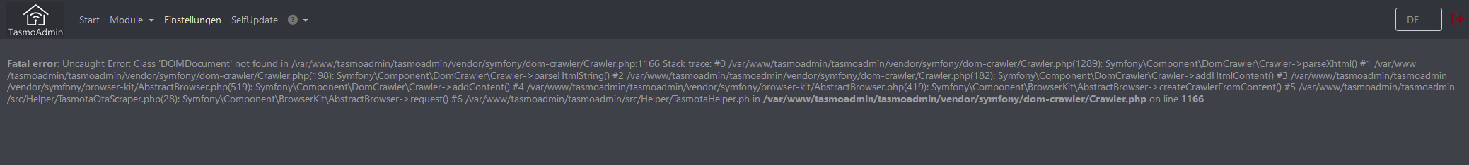 Uncaught Error in 2.1.0 · Issue #679 · TasmoAdmin/TasmoAdmin · GitHub