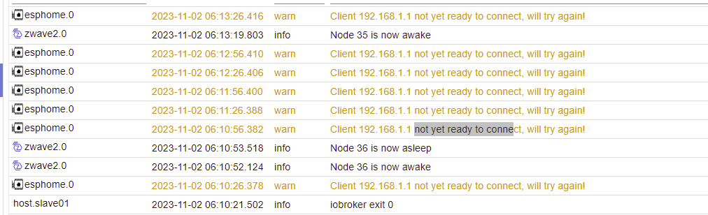 info message from gateway · Issue #175 · DrozmotiX/ioBroker.esphome · GitHub