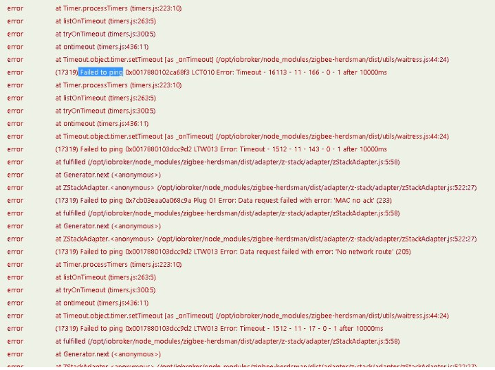 ping fail · Issue #91 · Koenkk/zigbee-herdsman · GitHub