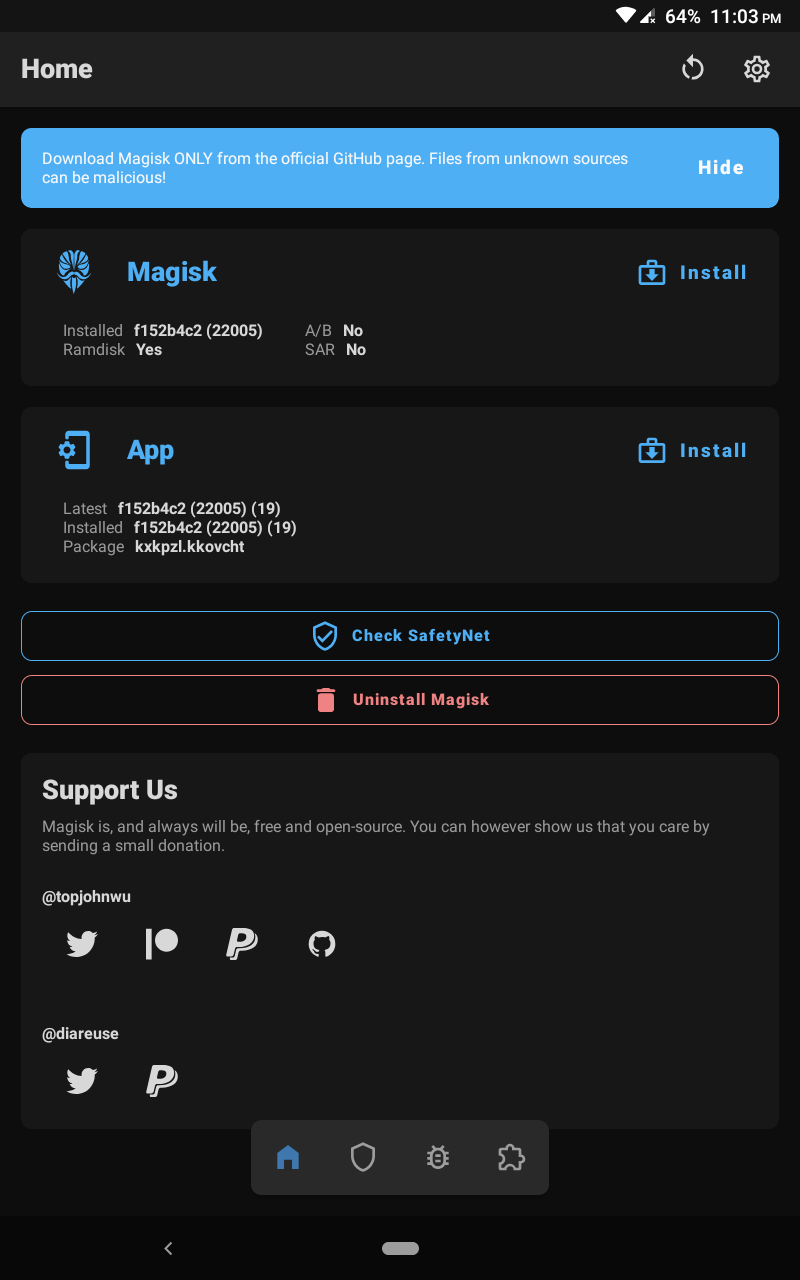 Magisk Manager still not detecting magisk · Issue #4046 · topjohnwu/Magisk · GitHub