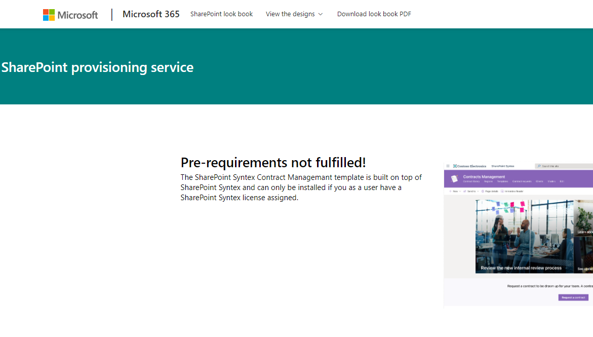 Pre-requirements not fullfilled · Issue #695 · SharePoint/sp-provisioning-service · GitHub