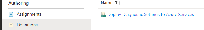 Bug Report: Deploy Diagnostic Settings to Azure Services initiative was not assigned · Issue ...