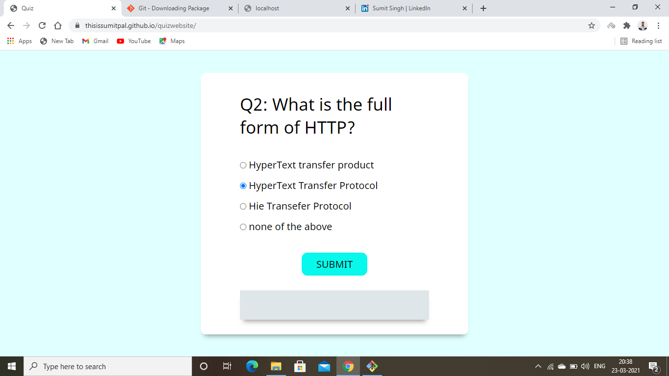 GitHub - thisissumitpal/quizwebsite: quiz