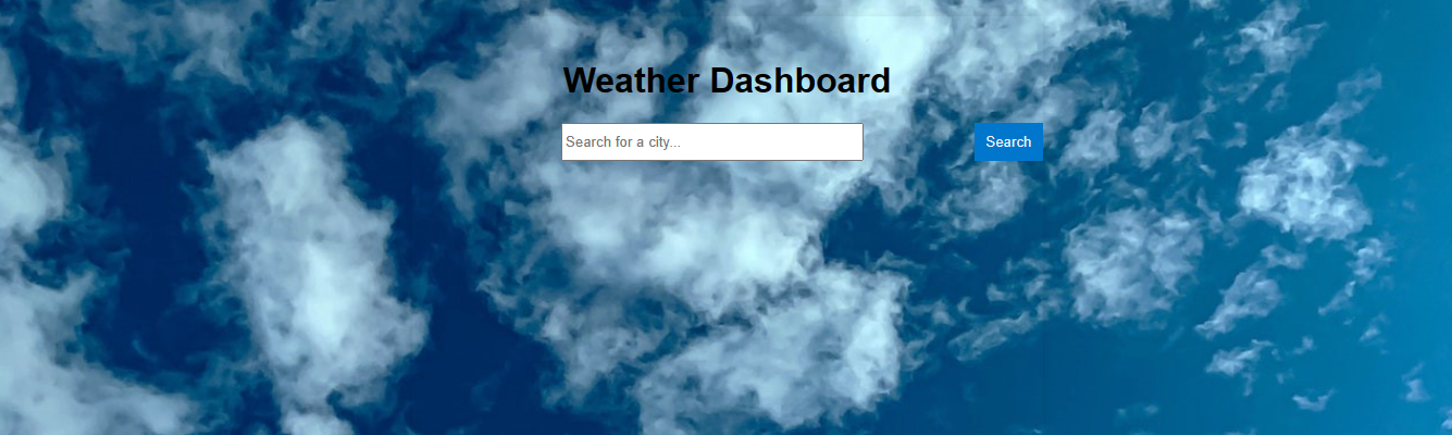 GitHub - Mandarinfish1/Weather-Dashboard: A Weather Dashboard that ...