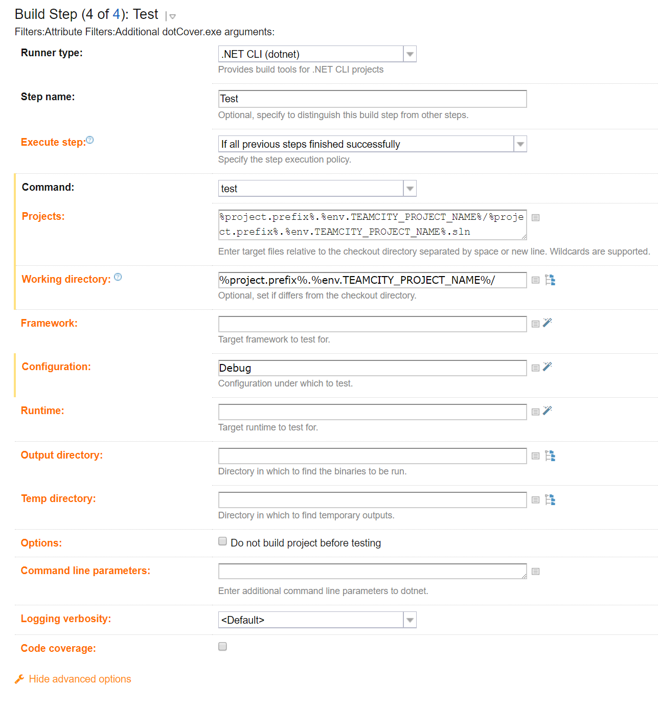 Dotnet test error message: Could not find a test logger with URI or ...