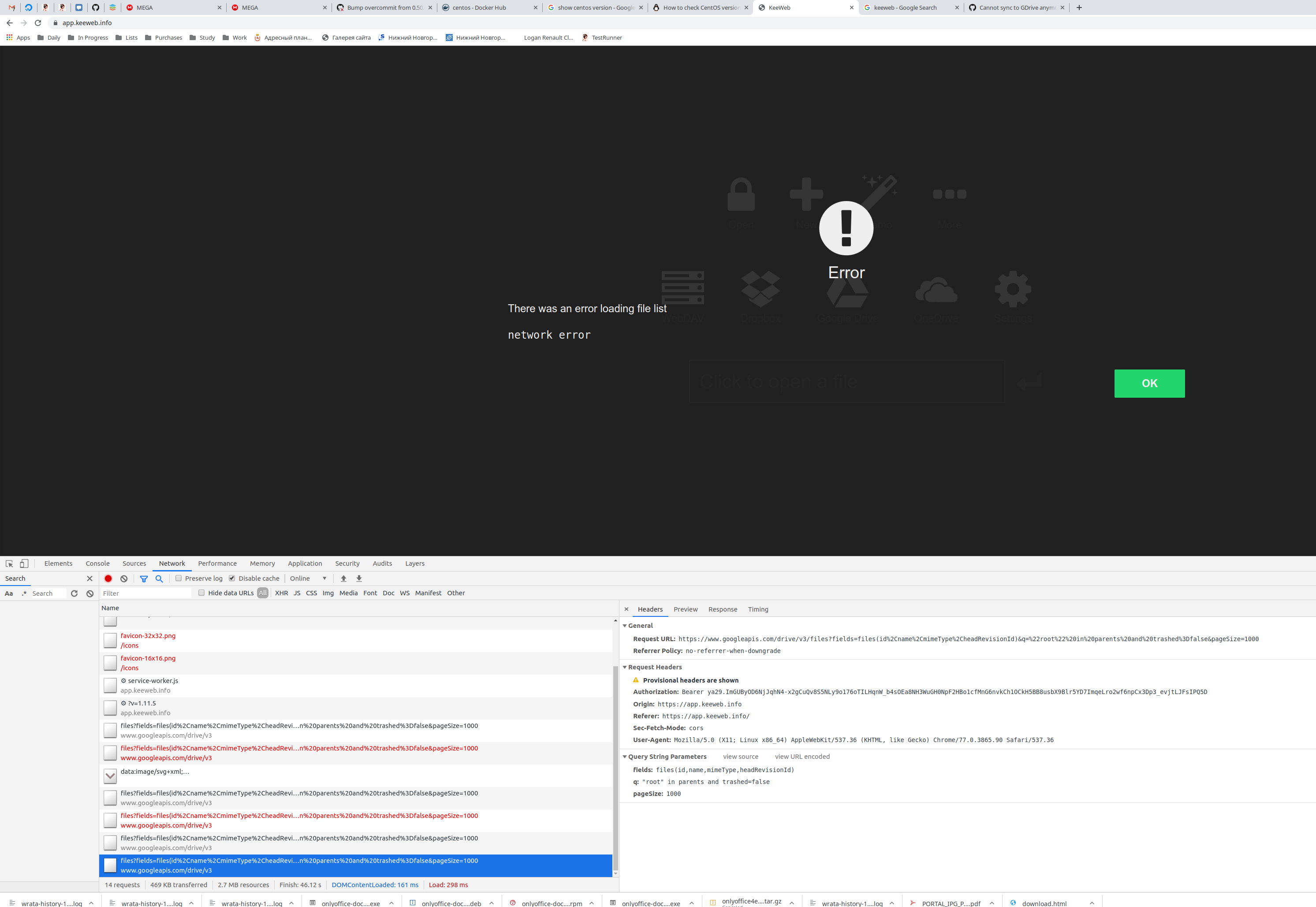 Cannot sync to GDrive anymore · Issue #1282 · keeweb/keeweb · GitHub