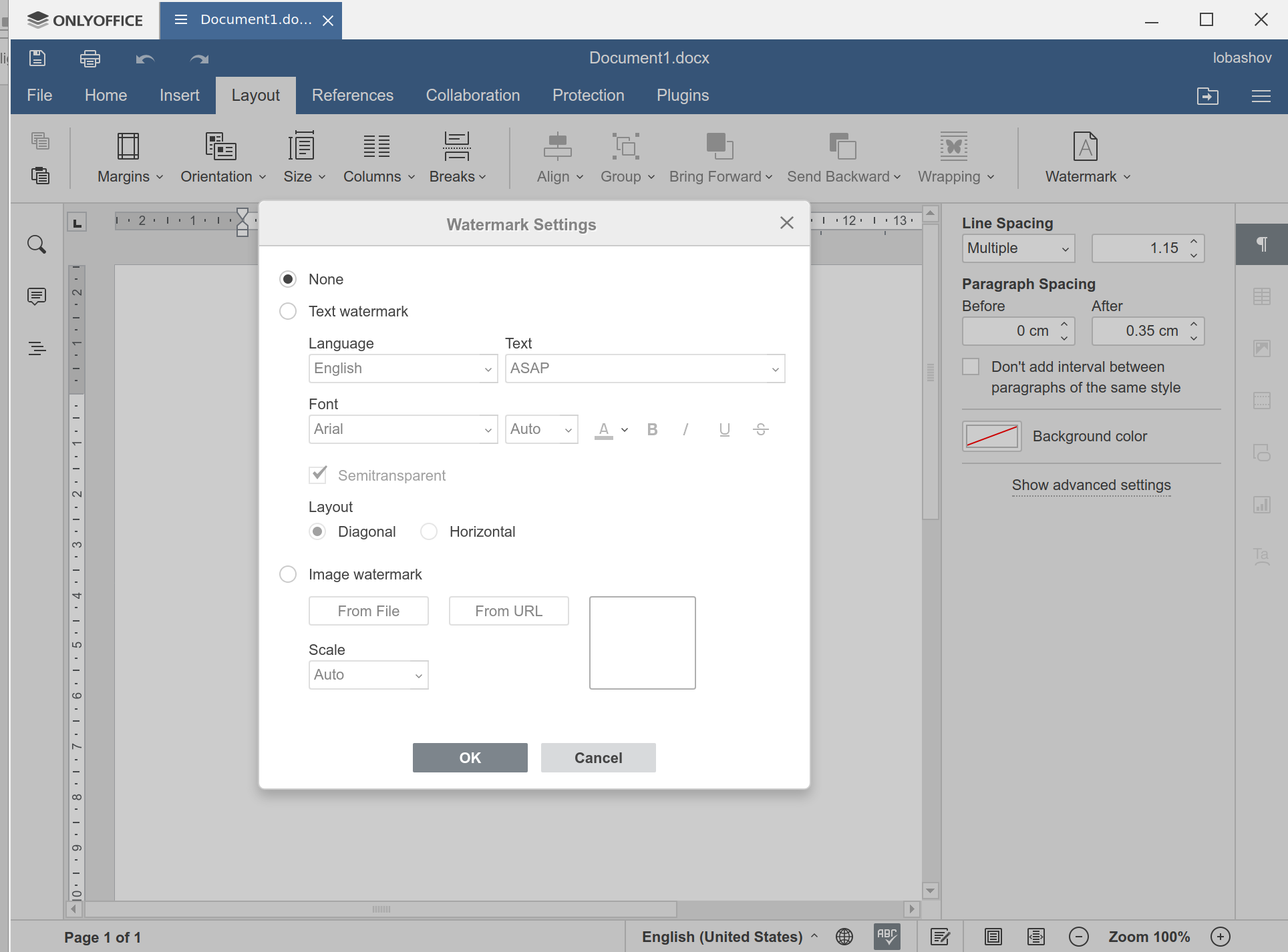 [Feature Request] Image Watermark on Document editor · Issue #251 · ONLYOFFICE/DesktopEditors ...