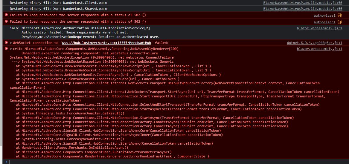 An unhandled error has occurred. Reload · Issue #77 · Xeio/WanderLost · GitHub
