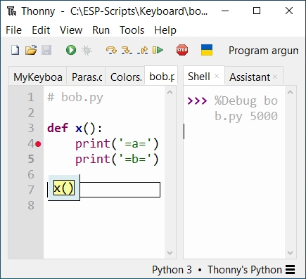 Problem with Debugging · Issue #2245 · thonny/thonny · GitHub