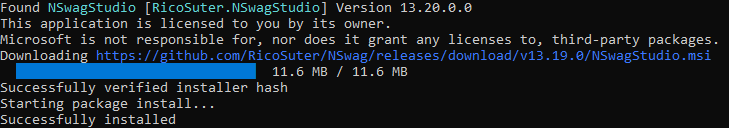 [Package Issue]: RicoSuter.NSwagStudio · Issue #118155 · microsoft ...