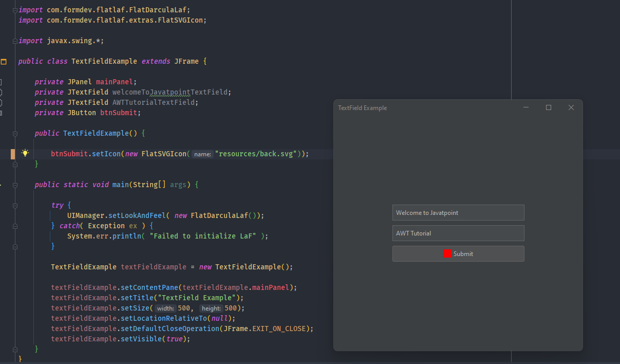 How to use FlatSVGIcon · Issue #620 · JFormDesigner/FlatLaf · GitHub