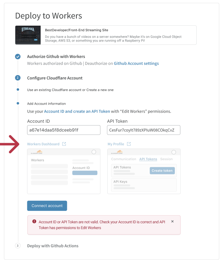 Document Potential Error States Display Errors To User · Issue 16 · Cloudflaredeployworkers