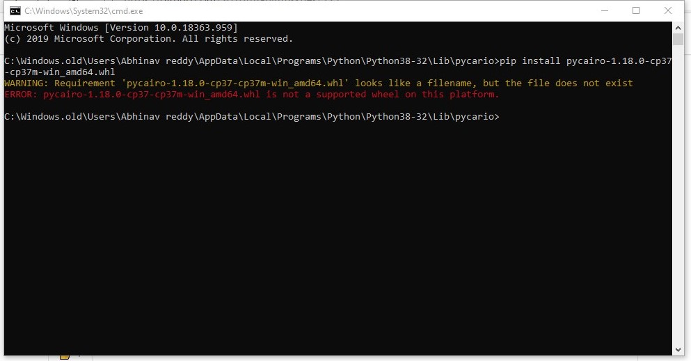 manimlib installation error on windows · Issue #535 · 3b1b/manim · GitHub