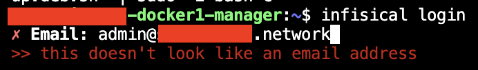 Infisical CLI, .network tld email domains not valid. · Issue #103 · Infisical/infisical · GitHub