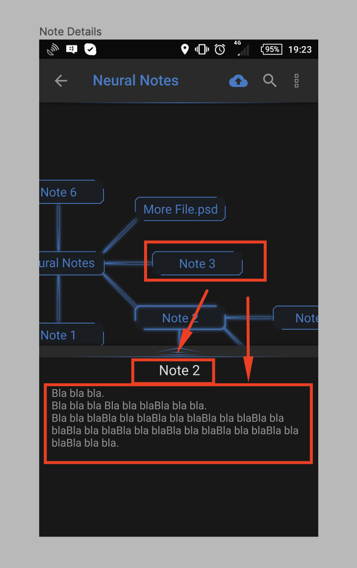 Note details preview: implement note name and note content change when ...