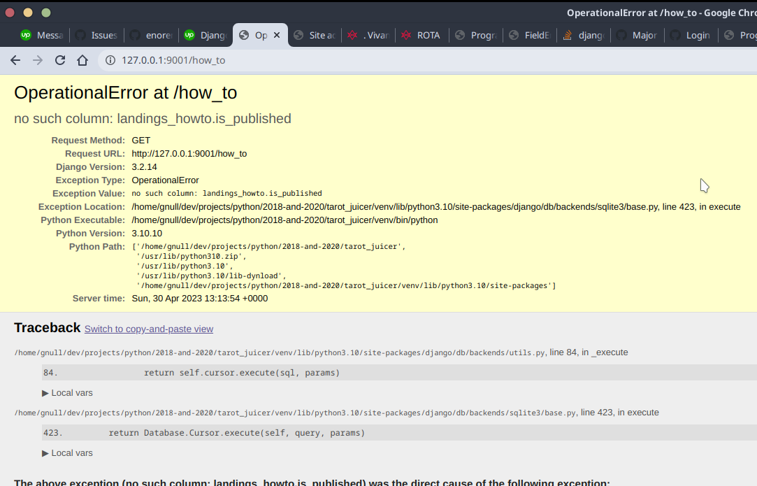 Fix 500 Error Migrations Issue With Dbsqlite3 And Postgres · Issue 234 · Enoren5tarot 