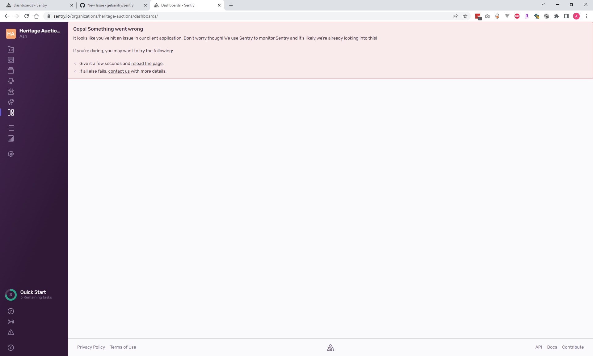 API data is not loading · Issue #34912 · getsentry/sentry · GitHub