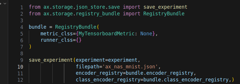 Saving and loading NAS experiments · Issue #1697 · facebook/Ax · GitHub