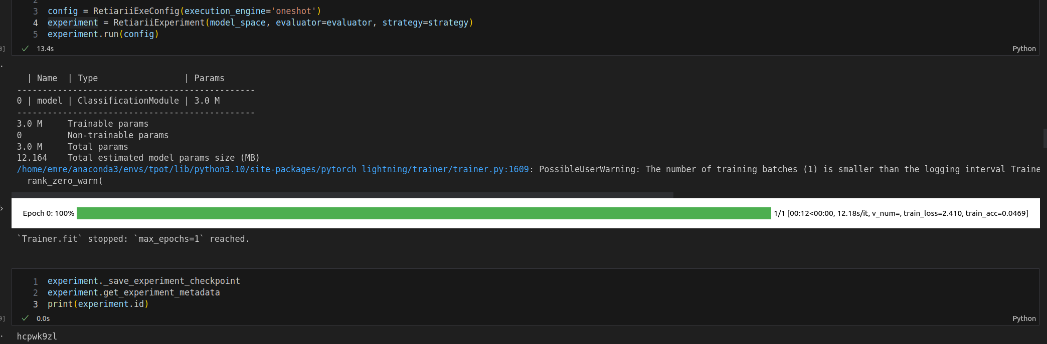DARTS experiment does not save · Issue #5638 · microsoft/nni · GitHub