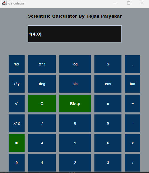 GitHub - tejaspalyekar/ScientificCalculator