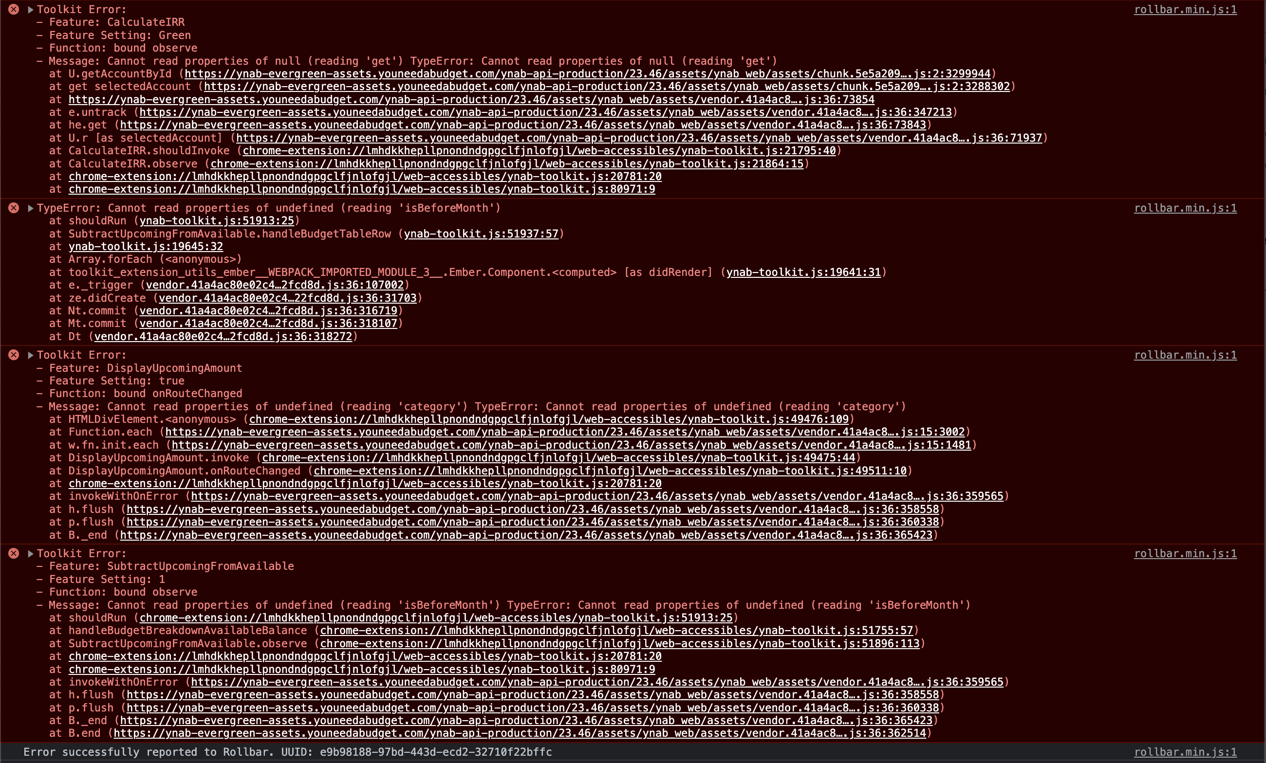 Toolkit error pop up · Issue #3157 · toolkit-for-ynab/toolkit-for-ynab · GitHub