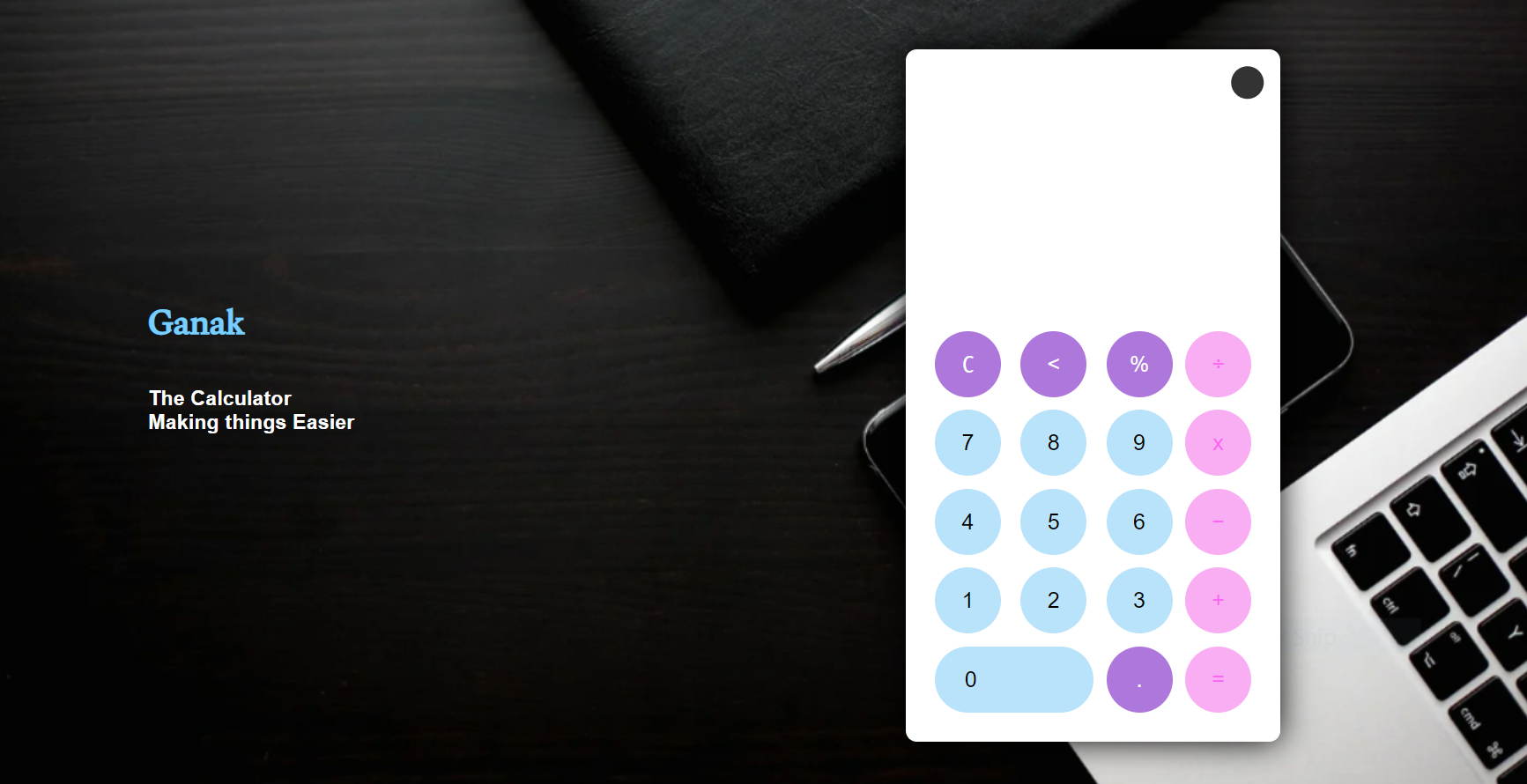 GitHub - bharti-tech/Ganak-The-Calculator: A simple Calculator using HTML, CSS, Java Script