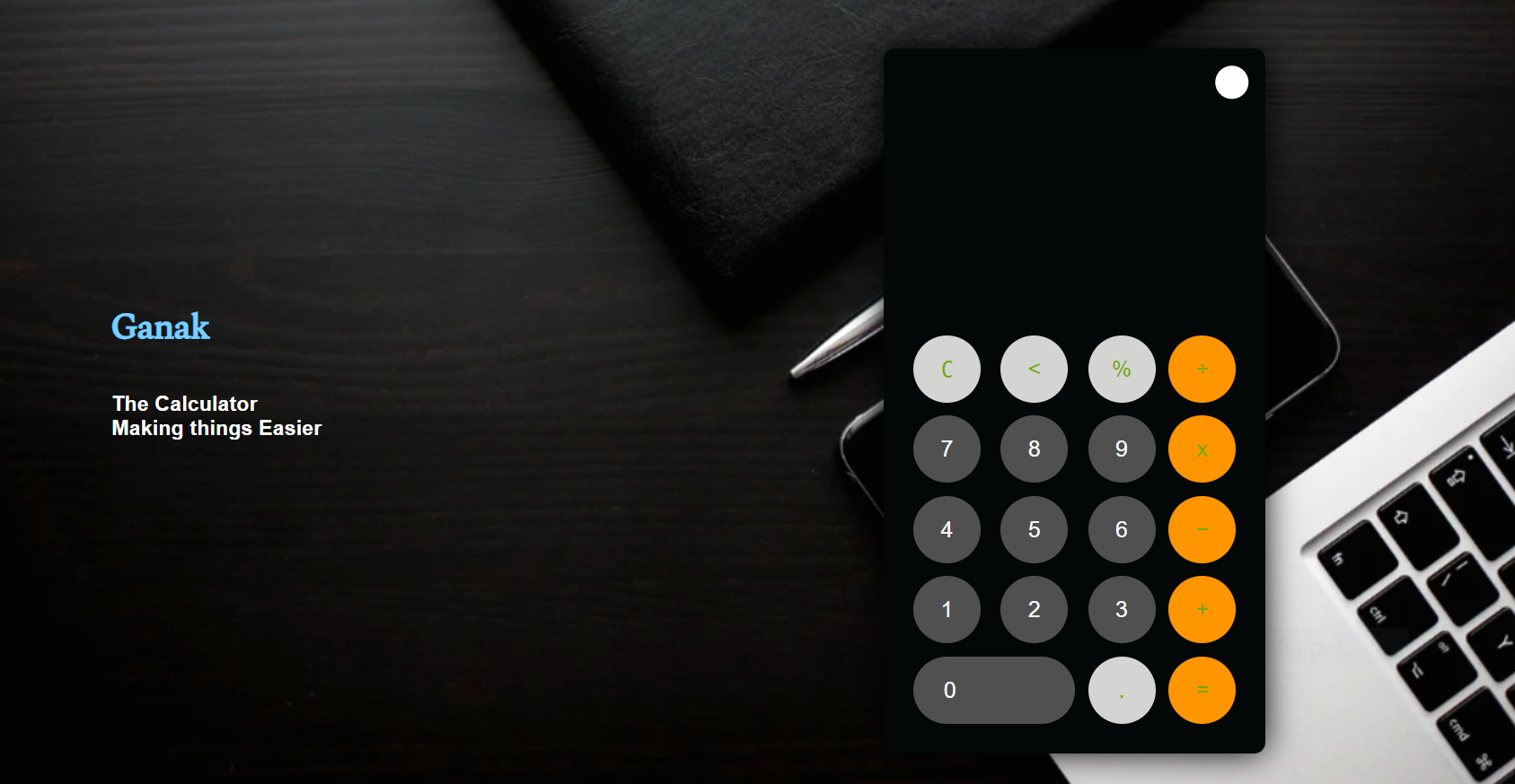 GitHub - bharti-tech/Ganak-The-Calculator: A simple Calculator using HTML, CSS, Java Script