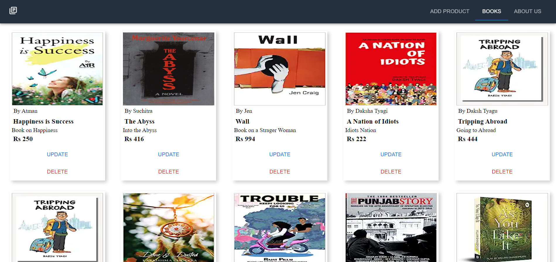 Github Yvrjprshr Mern Book Store Crud Based Book Store In Mern App