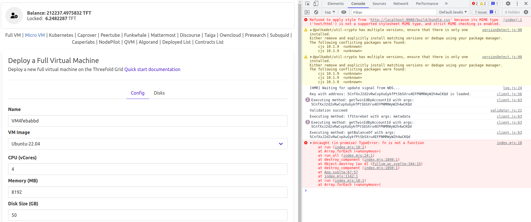 Can't switch between tabs in development mode · Issue #1173 · threefoldtecharchive/grid_weblets ...