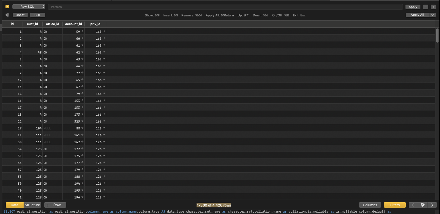 Move filter button position OR move filter UI · Issue #2028 · TablePlus/TablePlus · GitHub