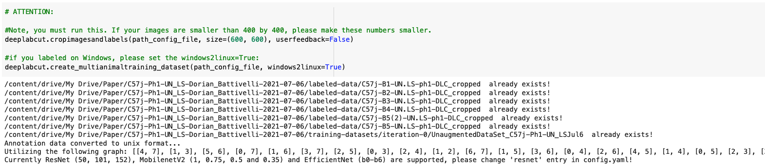 Impossible to use dlcrnet_ms5 for creating training dataset. · Issue #1399 · DeepLabCut ...