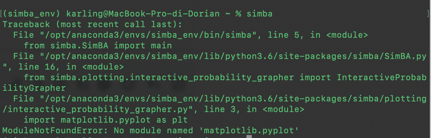 I faile to install SimBA on MacOS Ventura 13.4.1 · Issue #271 · sgoldenlab/simba · GitHub