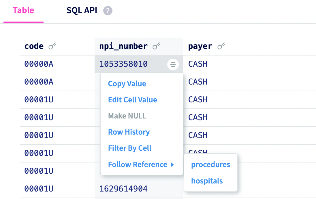 Add hyperlink to allow navigating referenced rows · Issue #99 · dolthub/dolthub-issues · GitHub