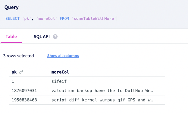 Undo hidden column in table explorer · Issue #410 · dolthub/dolthub-issues · GitHub