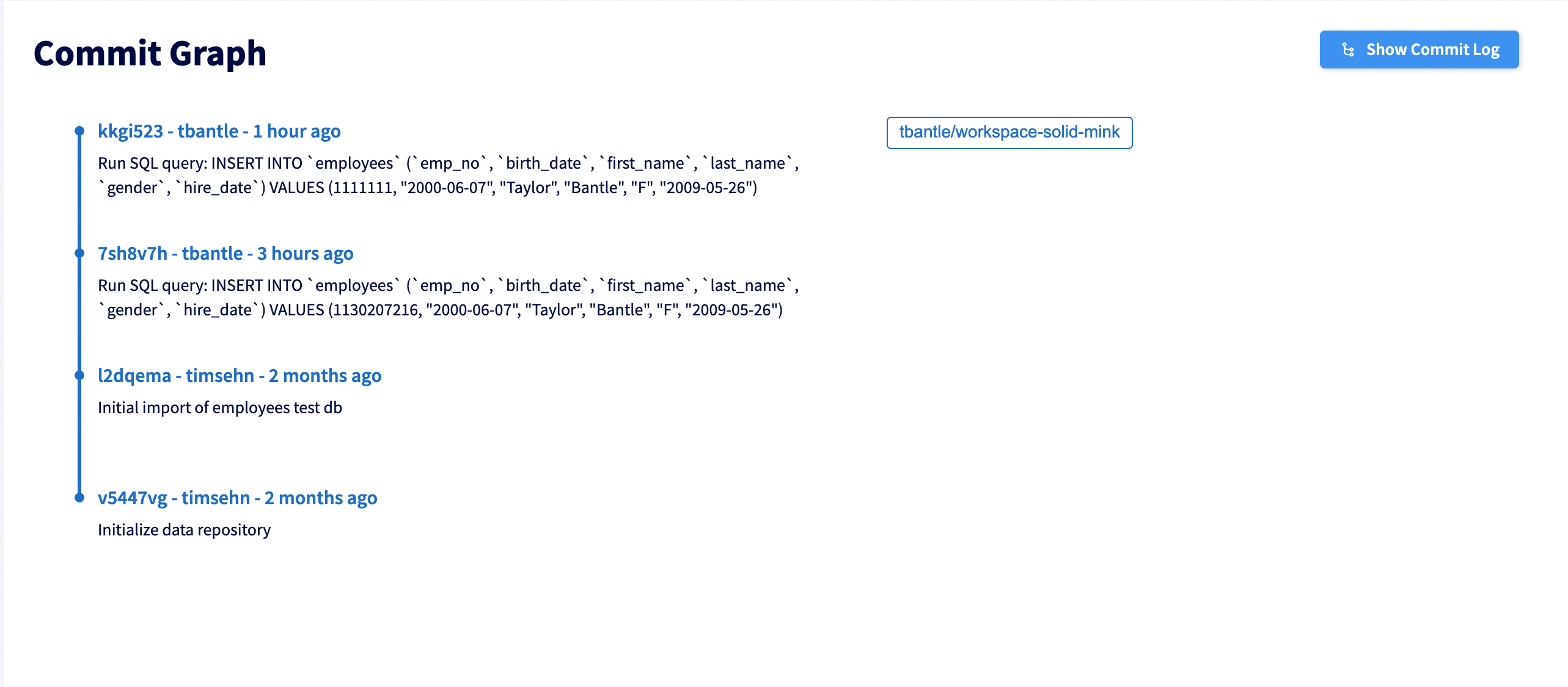 commit graph could not tell if there is a ff merge or it's a new branch ...