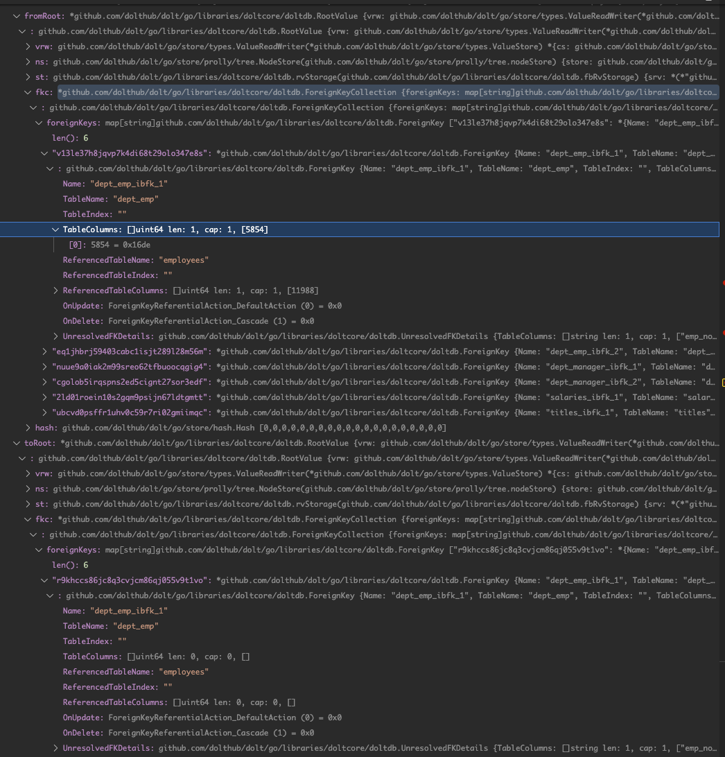 Incorrect schema diff inserting a row that has a column used in part of a pk for another table ...