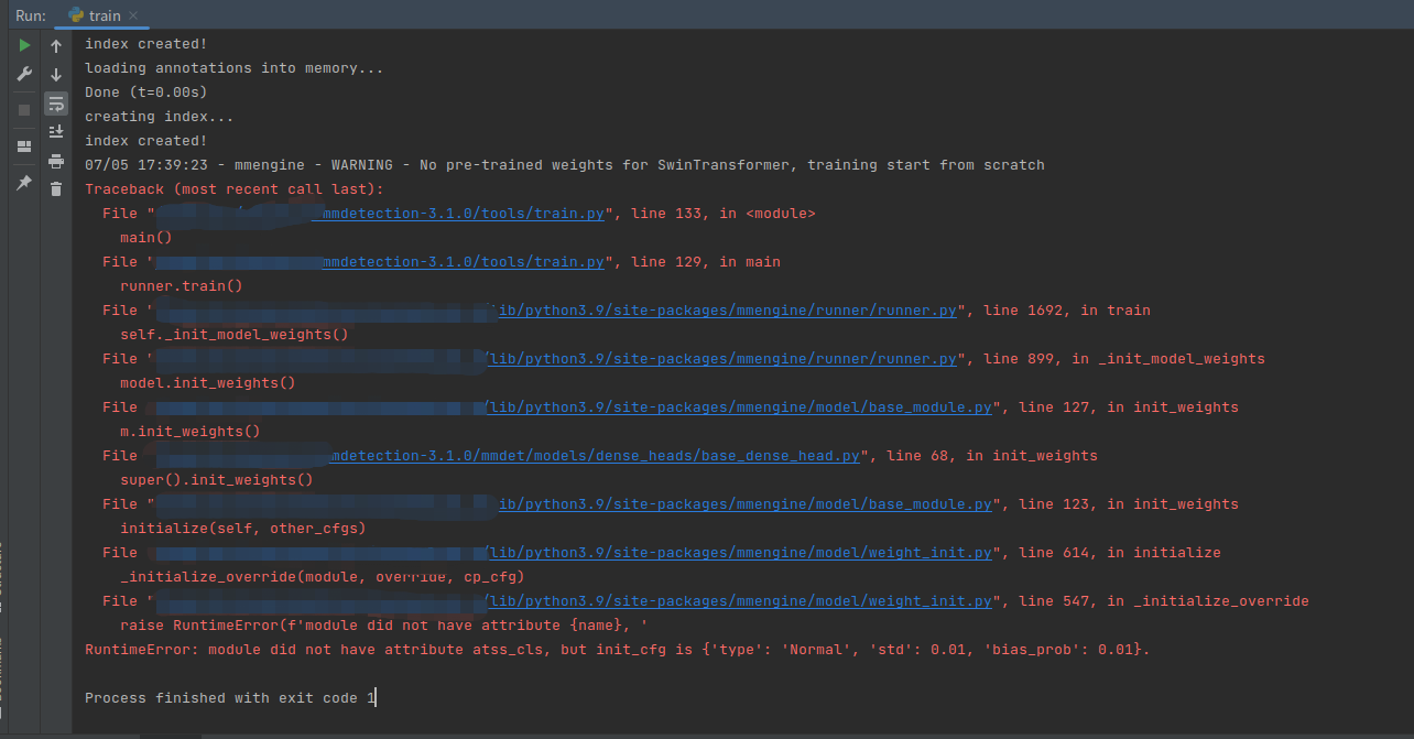 Runtimeerror Module Did Not Have Attribute Atsscls But Initcfg Is Type Normal Std 