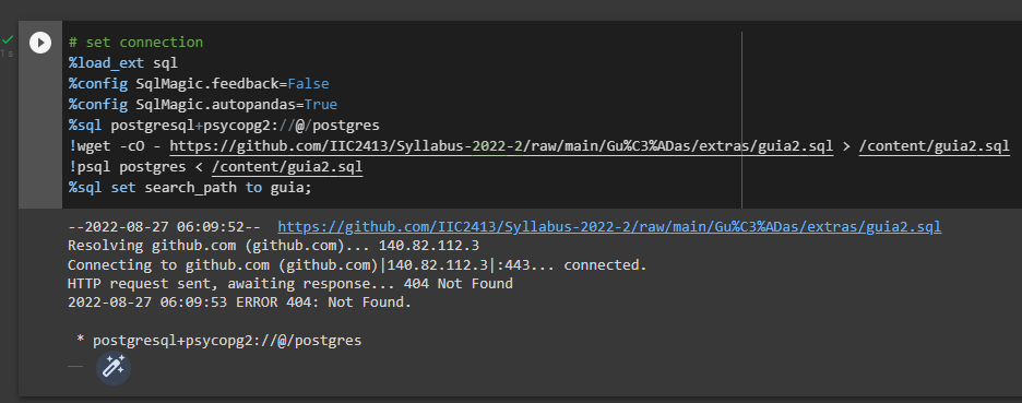 Problemas al correr la guia 2 · Issue #8 · IIC2413/Syllabus-2022-2 · GitHub