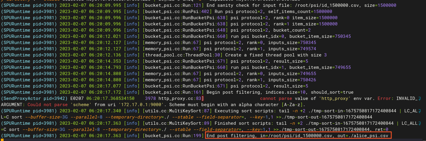 生产模式下求交报错brpc server failed start · Issue #296 · secretflow/secretflow · GitHub