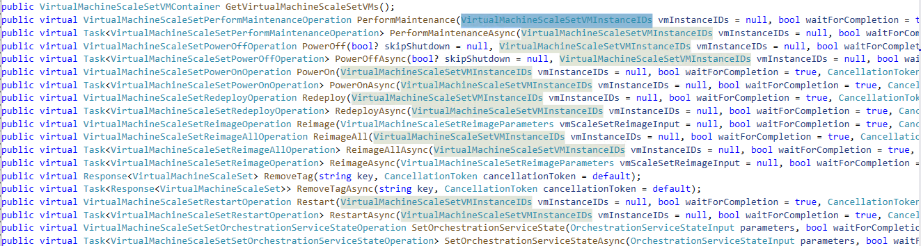[bug] Can T Pass In Ids For Virtualmachinescalesetvminstanceids In Azure Resourcemanagerpute