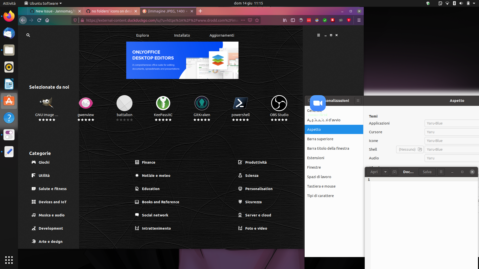 Transparent 'Ubuntu Software' background · Issue #37 · Jannomag/Yaru-Colors · GitHub