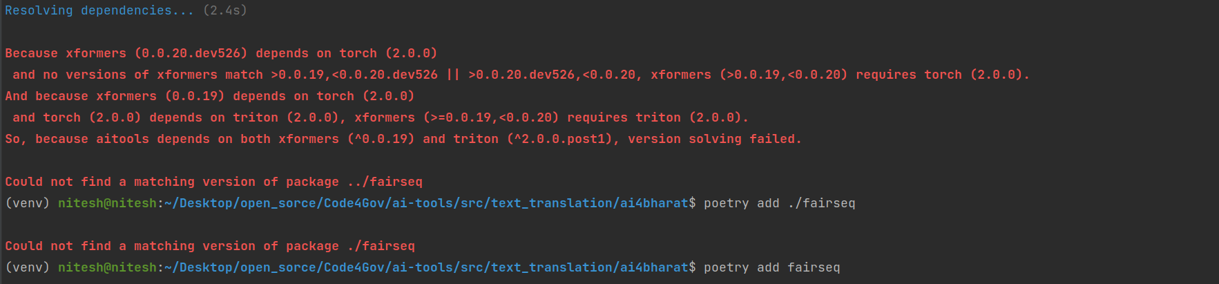 Error On Srctexttranslationai4bharatdeploysh File · Issue 69 · Samagra Developmentai 